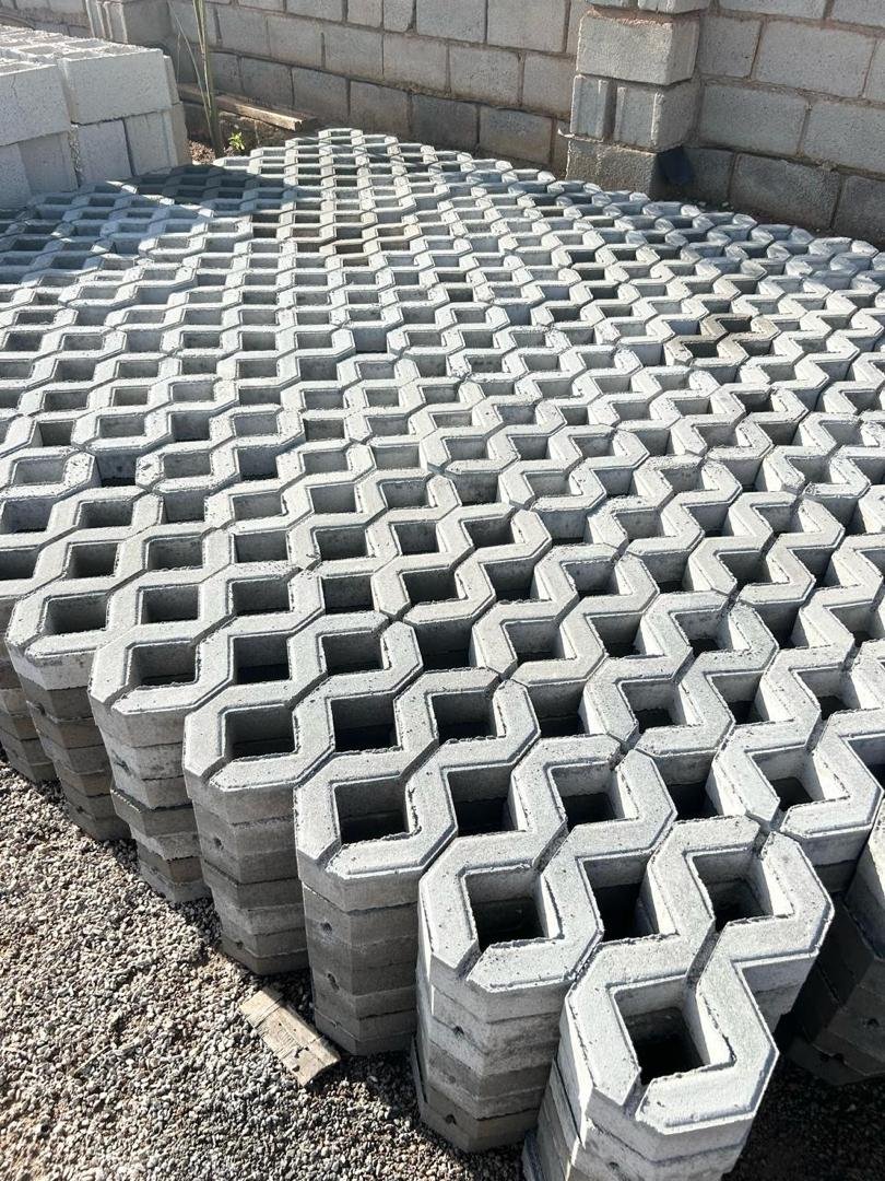 Grass Block Pavers (400mm x 200mm x 60mm- Light Grey 13PCs/M2) SKU062 ...