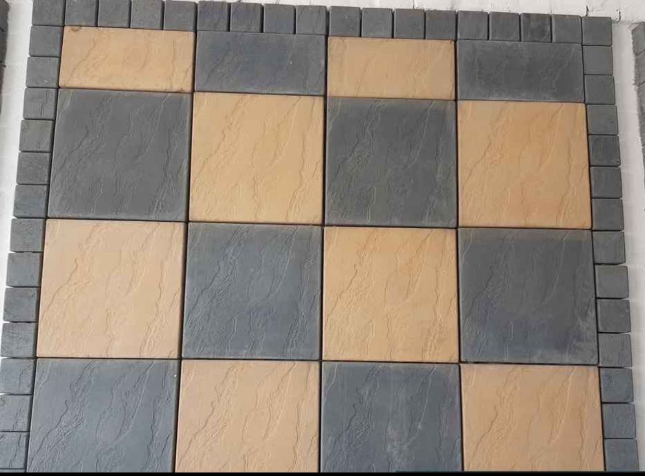 Buy Square Paving Slab Pavers (400mm x 400mm x 50mm) - Black(6 Pcs/M2 ...