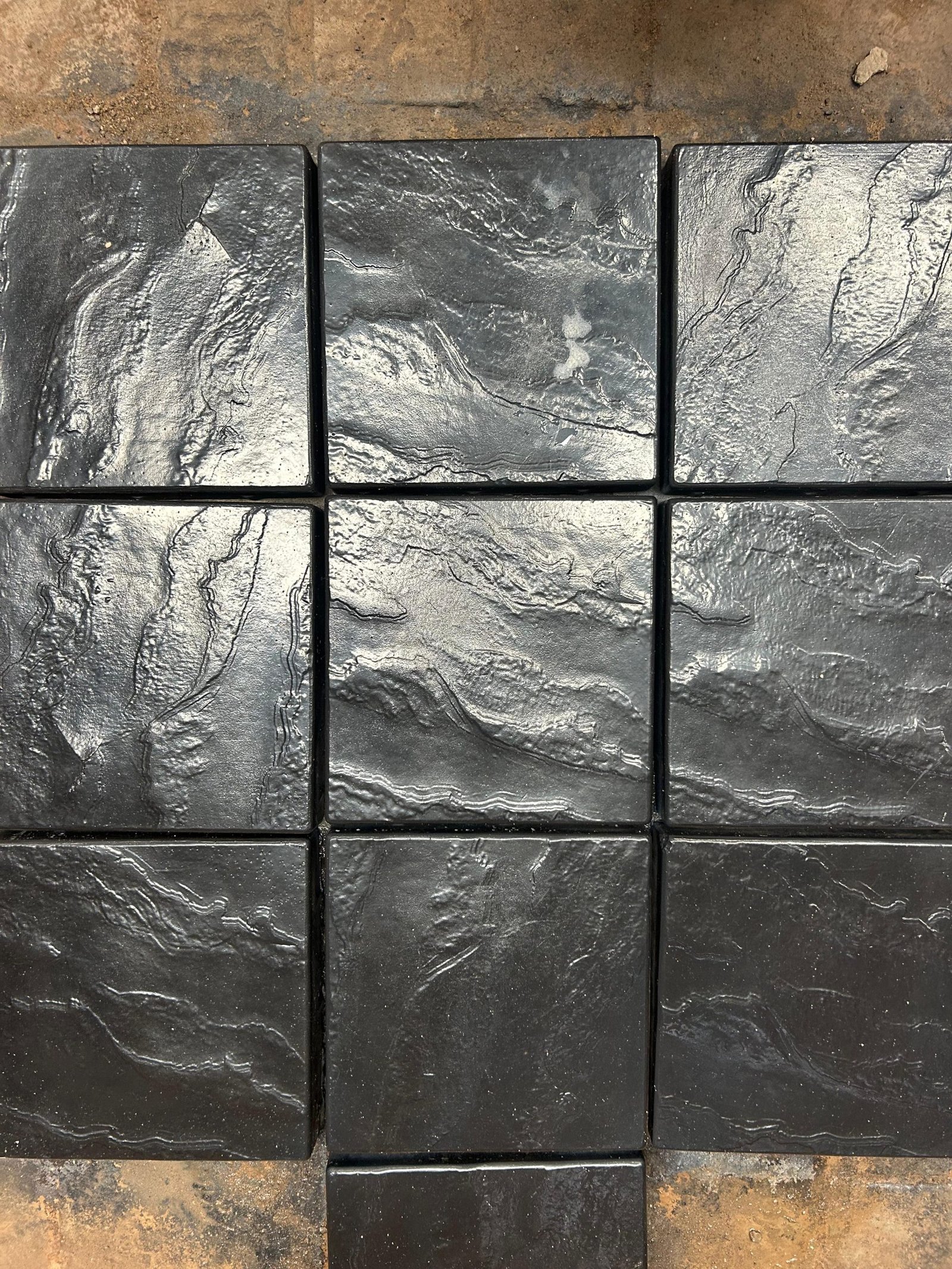Paving Slabs (300mm x 300mm x 50mm) -Black (10 Pcs/M2) SKU100 - iConic ...